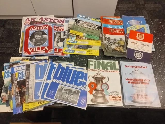 VINTAGE FOOTBALL PROGRAMMES Birmingham City Aston Villa Albion 70s 80s ... VINTAGE FOOTBALL PROGRAMMES Birmingham City Aston Villa Albion 70s 80s ...