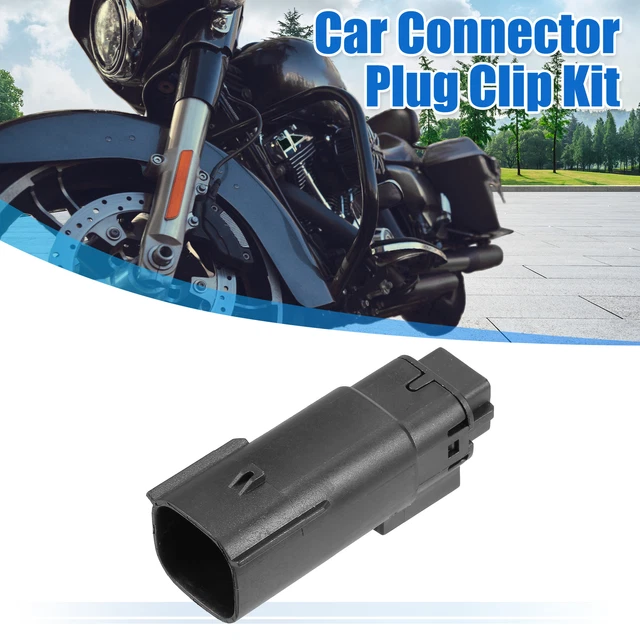 6 PIN HEADLIGHT Connector Adapter Plug Clip Replacement for Harley ...