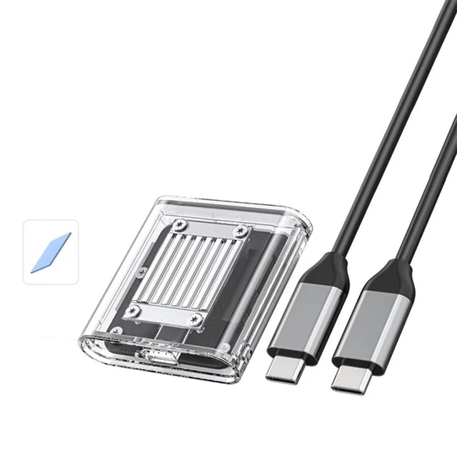 MINI 2230 M.2 SSD Case NVMe Enclosure 10Gbps M.2 to USB C Transparent ...