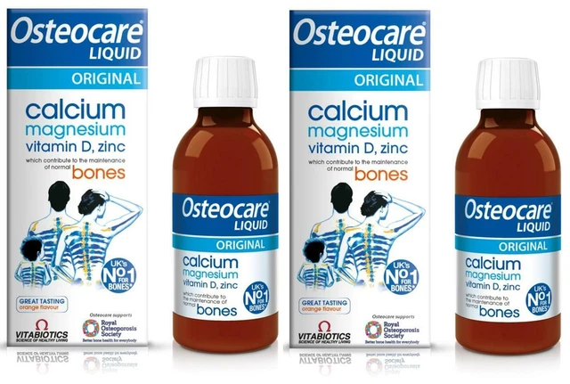 2 X VITABIOTICS Osteocare Original Liquid 200ml Calcium Supplement Bone ...