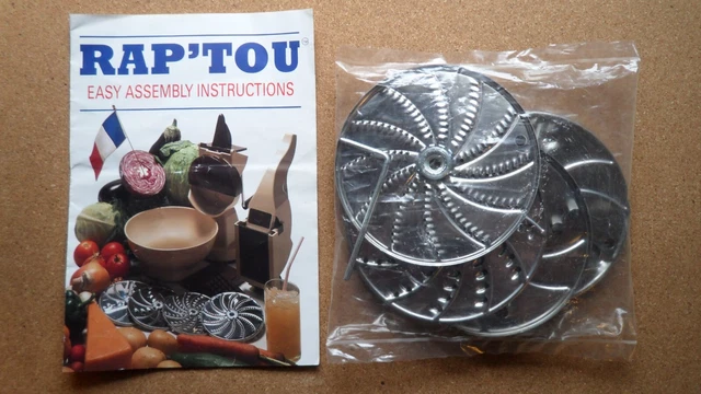 VINTAGE RAP'TOU KITCHEN Food Processor Discs, Grinder, Slicer, Grater ...