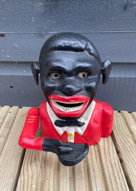 CAST IRON JOLLY Man Mechanical Money Bank Box £42.31 - PicClick UK