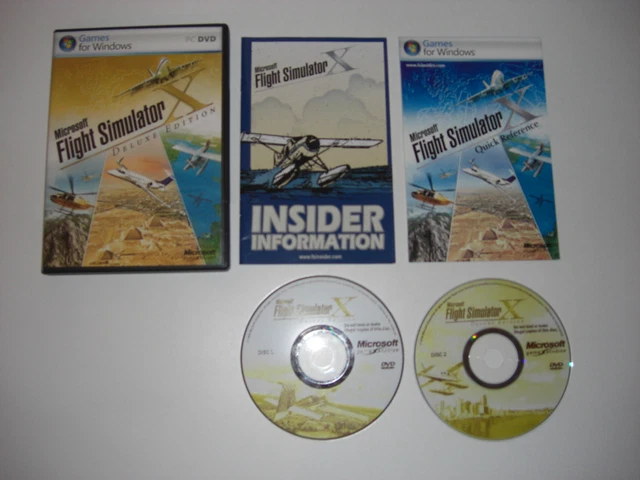 MICROSOFT FLIGHT SIMULATOR X DELUXE Edition Base Game Pc DVD Rom - FSX ...