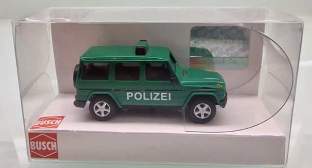 BUSCH 51410 MERCEDES-BENZ G-Klasse 1990 - Polizei 1:87 NEU OVP EUR 21 ...