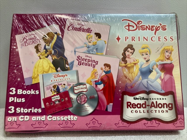 VINTAGE DISNEY PRINCESS Read-Along Collection 3 CDs 3 Cassettes 3 Books ...