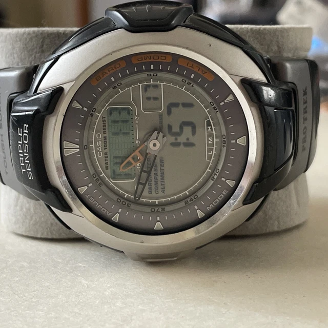 CASIO PRO TREK Tough Solar Triple Sensor Men’s Watch £65.00 - PicClick UK