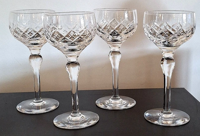 STUART CRYSTAL CANON Hock Glasses Set Of Four. £19.00 - PicClick UK