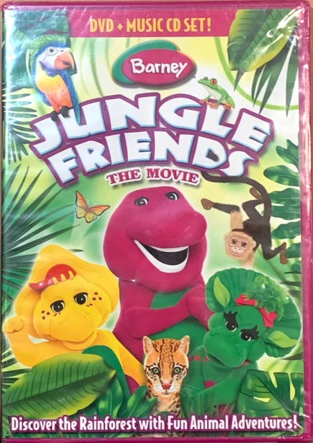 BARNEY: JUNGLE FRIENDS NEW DVD & CD Set Kids Movie & Music Rainforest ...