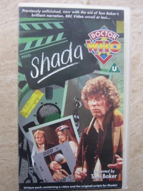 DOCTOR WHO SHADA , VHS Video Tape with Script book , Tom Baker 4th Dr ...
