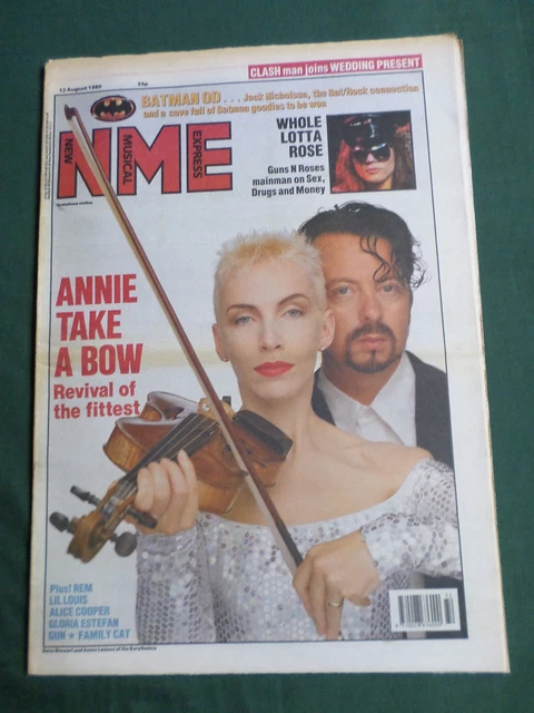 NME MUSIC PAPER - Annie Lennox - Axl Rose- R.e.m - 12 Aug 1989 £8.99 ...