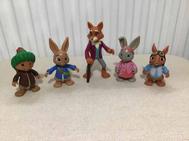 PETER RABBIT FIGURES X5 Peter Lily Benjamin Bunny Squirrel Nutkin Mr ...