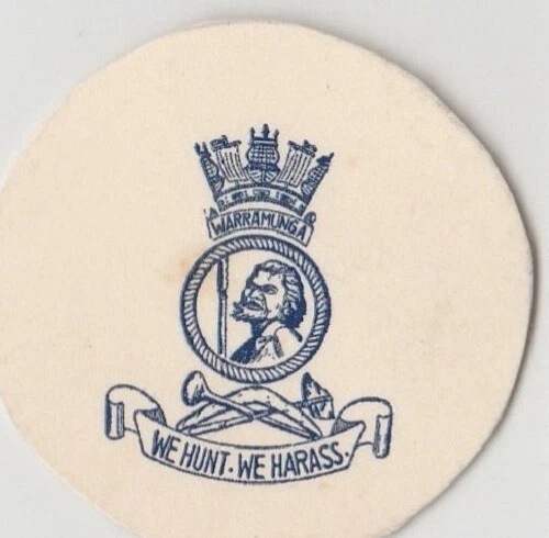 HMAS WARRAMUNGA ROYAL Australian Navy Rare Vintage Military Paper Crest ...