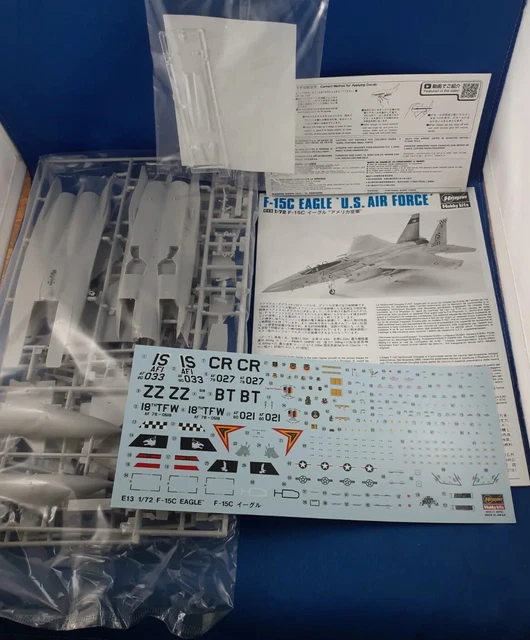 F-15C EAGLE &U.S. AIR FORCE" 1:72 scale kit Hasegawa Hobby Kits E13 ...