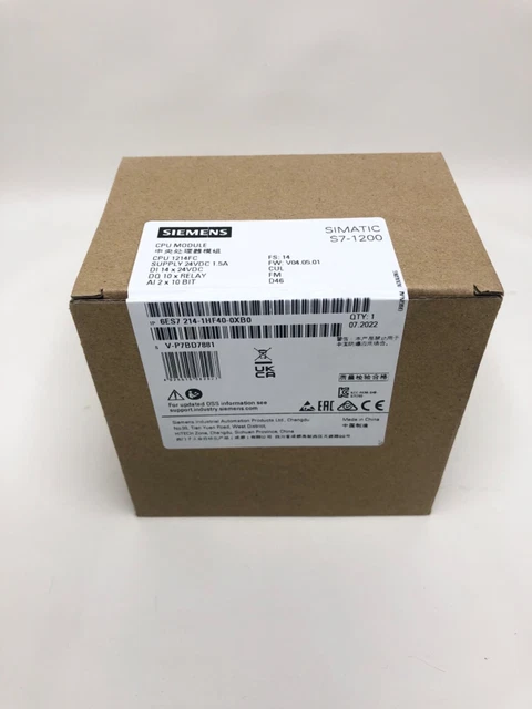 SIEMENS SIMATIC S7-1200 CPU 1214C Compact CPU Module 6ES7 214-1HG40 ...