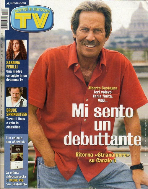 RIVISTA TV SORRISI E CANZONI ANNO 2001 NUMERO 17 ALBERTO CASTAGNA EUR 4 ...