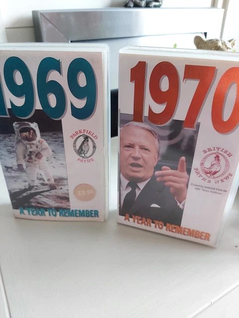 VINTAGE VHS A year to remember 1969 moon landing 1970 FREE UK MAINLAND ...