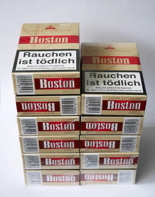 11 PÄCKCHEN BOSTON Filter Cigarillos neu und ungeöffnet EUR 15,00 ...
