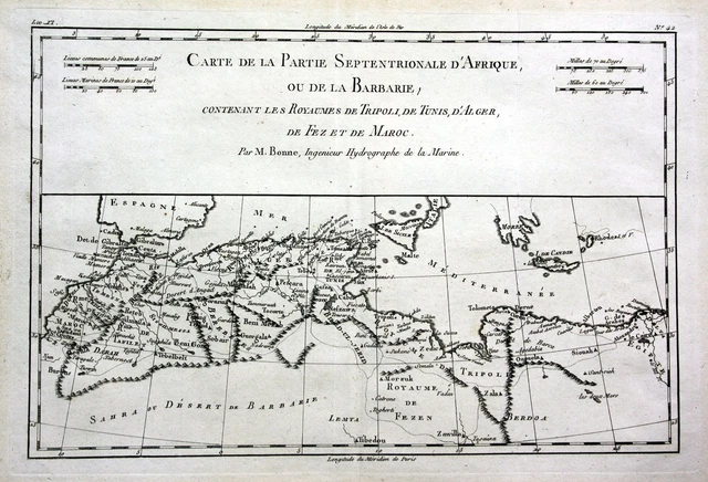 MAROC ALGÉRIE TUNISIE Afrique Du Nord Carte Map Bonne EUR 30,37 ...