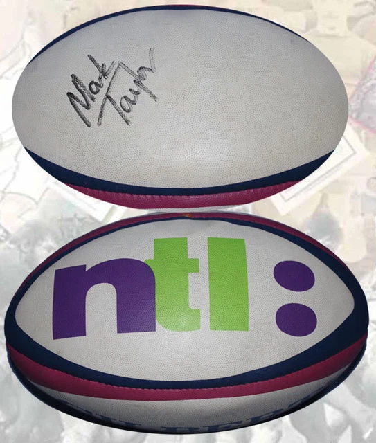 SWANSEA RFC SIGNED MATCH RUGBY BALL by MARK TAYLOR GENUINE AUTOGRAPH ...