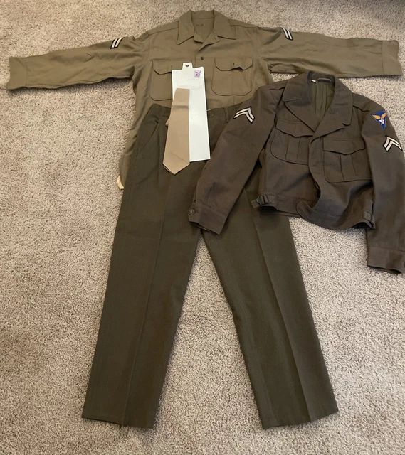 WWII US ARMY Air Corp Named Pilot Uniform Group 12 W/Patches £272.60 ...