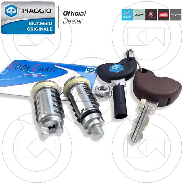 ORIGINAL PIAGGIO BEVERLY Cruiser 250 300 Lock Cylinder Key Series Kit £ ...