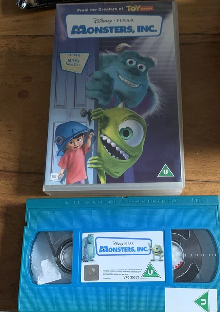 PIXAR'S MONSTERS INC, PAL VHS Video Tape, Billy Crystal, John Goodman ...