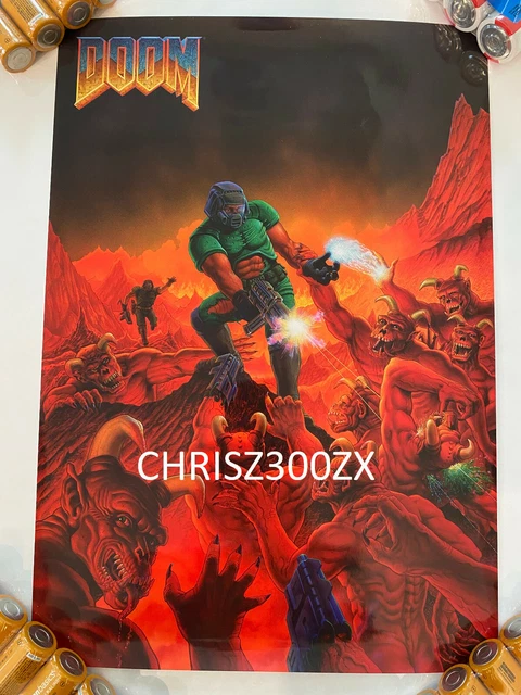 AFFICHE MARINE LIMITED Run Doom Eternal CLASSIQUE Doomguy art imprimé ...