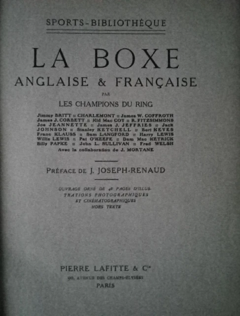 BOXE INGLESE E francese di Champions du Ring (pref. J. Joseph-Renaud ...