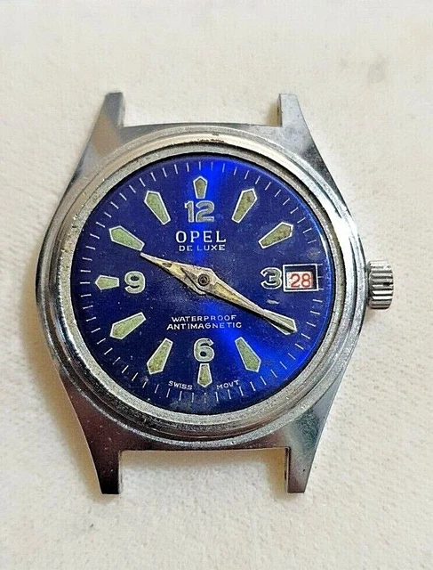 VINTAGE WATCH PARTS Mechanical Wynd Watchmaker Opel De Luxe Oberon ...