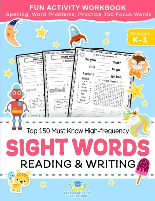 SIGHT WORDS TOP 150 Must Know High-frequency Kindergarten & 1st Grade ...