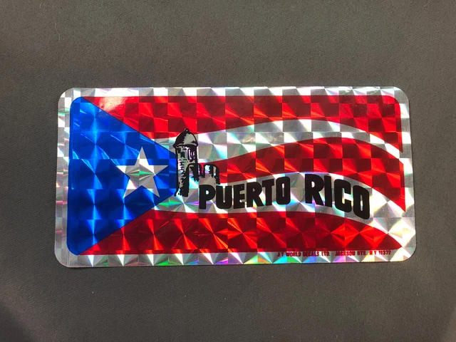 VINTAGE PRISMATIC DECAL PUERTO RICO Flag 1980s 6x3” Sticker NOS £9.47 ...