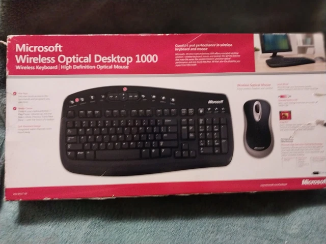 BRAND NEW MICROSOFT wireless optical desktop 1000 Keyboard $14.00 ...