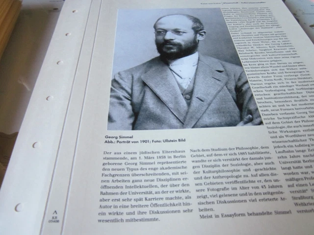 KAISERREICH ARCHIV N5 5406 Georg Simmel Foto 1901 Philosiphie ...