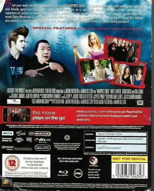 VAMPIRES SUCK BLU-RAY (N/A) Jenn Proske Quality Guaranteed Reuse Reduce ...