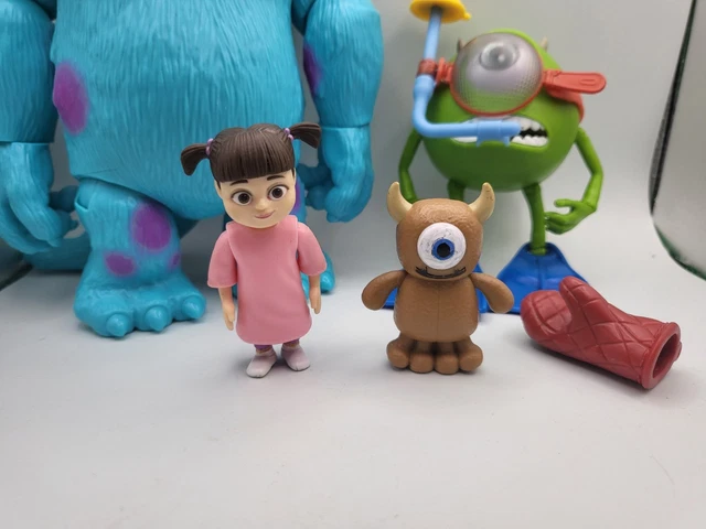DISNEY PIXAR MONSTERS Inc Mike Sulley Boo & Little Mikey Teddy Figures ...