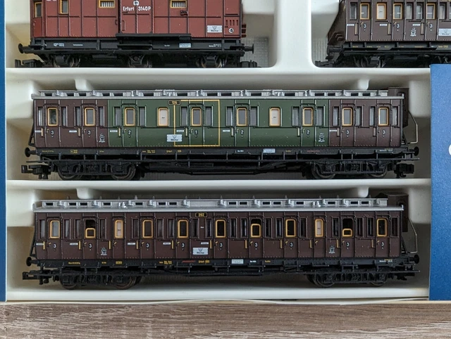 SPUR N FLEISCHMANN 7890 Zug-Set ´Preußischer Personenzug´ Tenderlok T18 ...