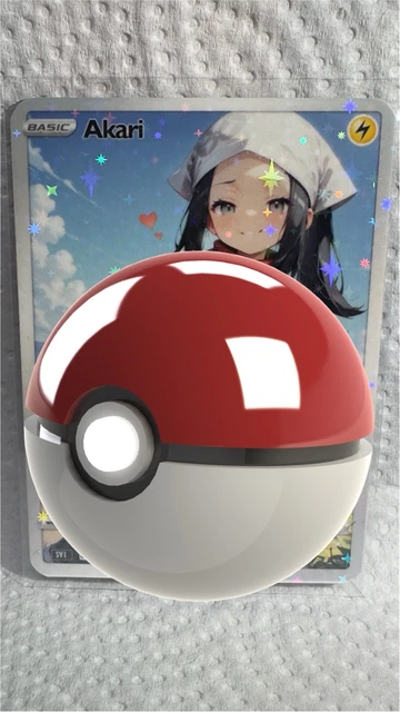 AKARI POKEMON WAIFU Full Art Goddess Story Trading Card Holo Alternate ...
