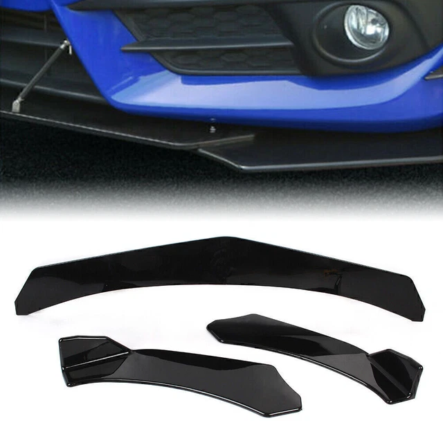 FRONT BUMPER LIP Chin Spoiler Splitter Body Kit Glossy Black Car ...