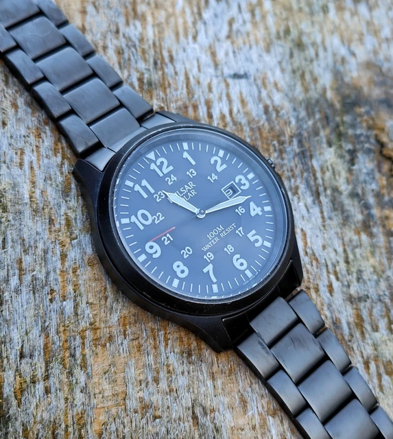 PULSAR (BY SEIKO) PX3005X1 Men's Solar Powered Pilot/Field Style Watch ...