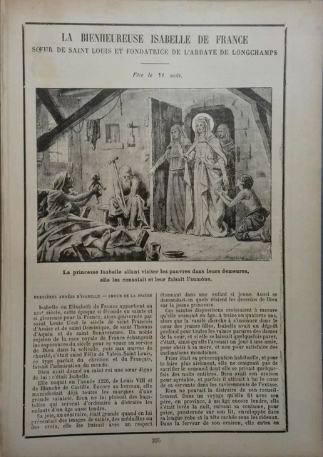 LA BIENHEUREUSE ISABELLE de France, soeur de Saint-Louis et fonfatrice ...