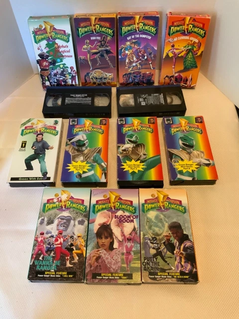 LOT OF 13 Power Rangers VHS Video Tape Vintage 90s Mighty Morphin Power ...