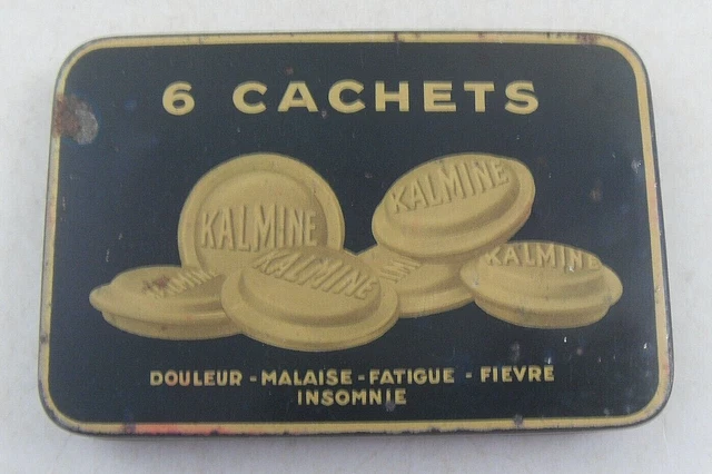 BOITE ANCIENNE CACHETS KALMINE en Fer Labo Métadier Tours EUR 5,00 ...