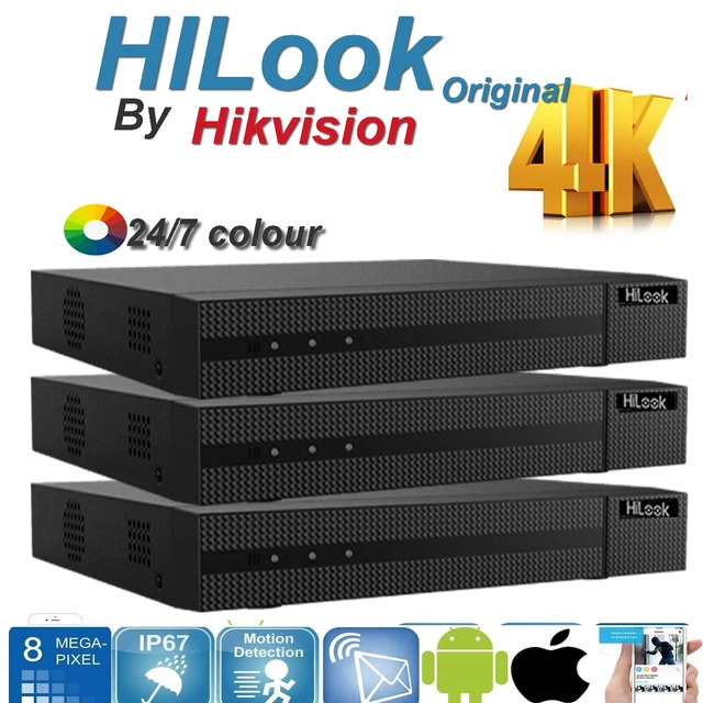 HIKVISION HILOOK 4K Cctv Dvr 4/8/16Ch 4K 8Mp A.i Video Recorder Hdmi ...