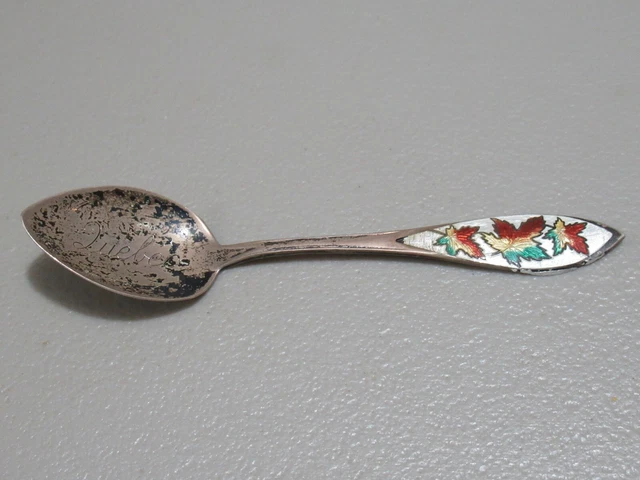RARE ANTIQUE STERLING Silver Spoon, Quebec Commemorative, BMCo, Made in ...