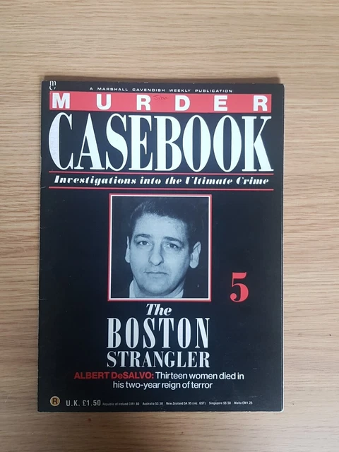 MURDER CASEBOOK. ISSUE 5. 'The Boston Strangler' 'ALBERTO DeSALVO' £5. ...