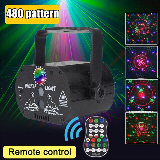 LED RGB LASER Stage Light Projector 480 Pattern DJ Disco KTV Show Party ...