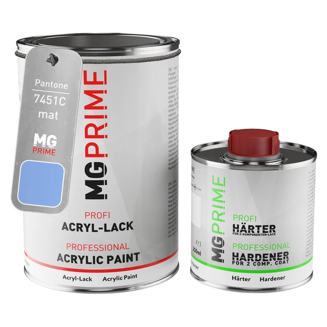 PANTONE 7451C BLUE mat peinture acrylique 1,5 Litres 1500 ml durcisseur ...