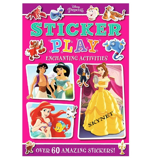 GIRLS DISNEY PRINCESS Sticker Play Sticker Activity Book Over 60 ...