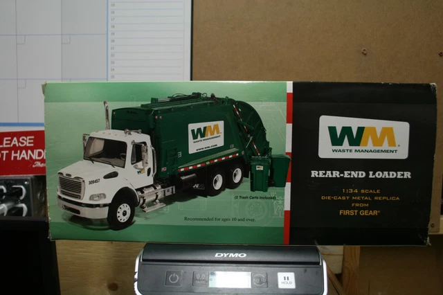 FIRST GEAR - Waste Management - Rear End Loader - Die Cast 1:34 Scale ...