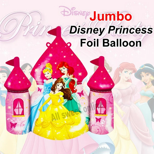 86CM JUMBO DISNEY Princess Foil Balloon Large Castle Birthday Party ...